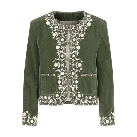 Celine | Jackets & Coats | Celine Women Embroidered Velvet Jacket ...
